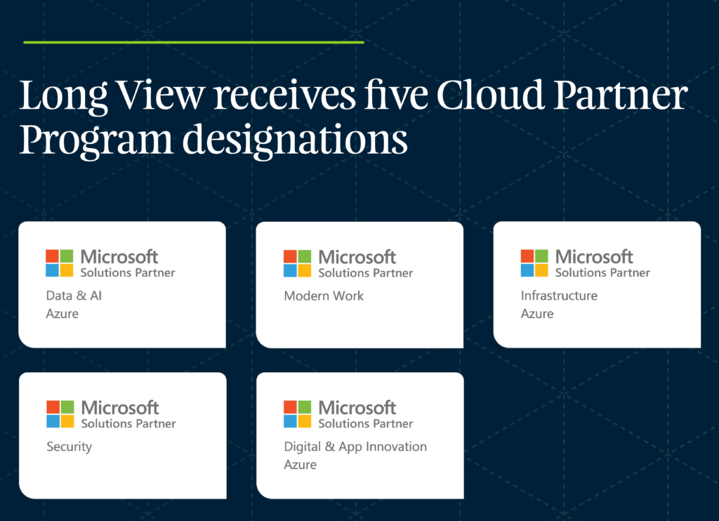 Long View Recognized with Five Designations by Microsoft’s Cloud ...