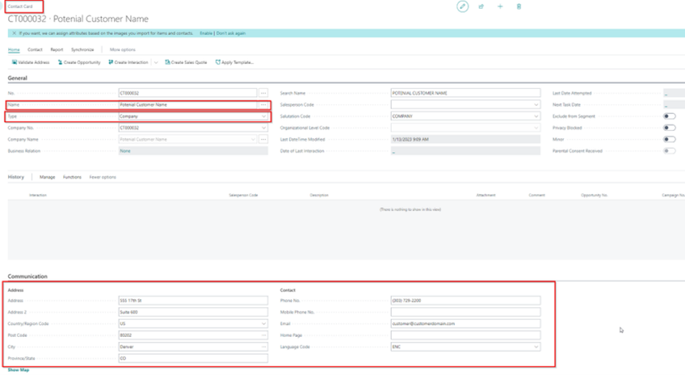 How to create Sales Quote Without a Customer in Business Central - Long ...
