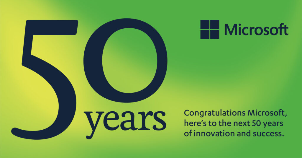 Long View Congratulations Microsoft on 50 Years of Innovation and Excellence - Long View Systems